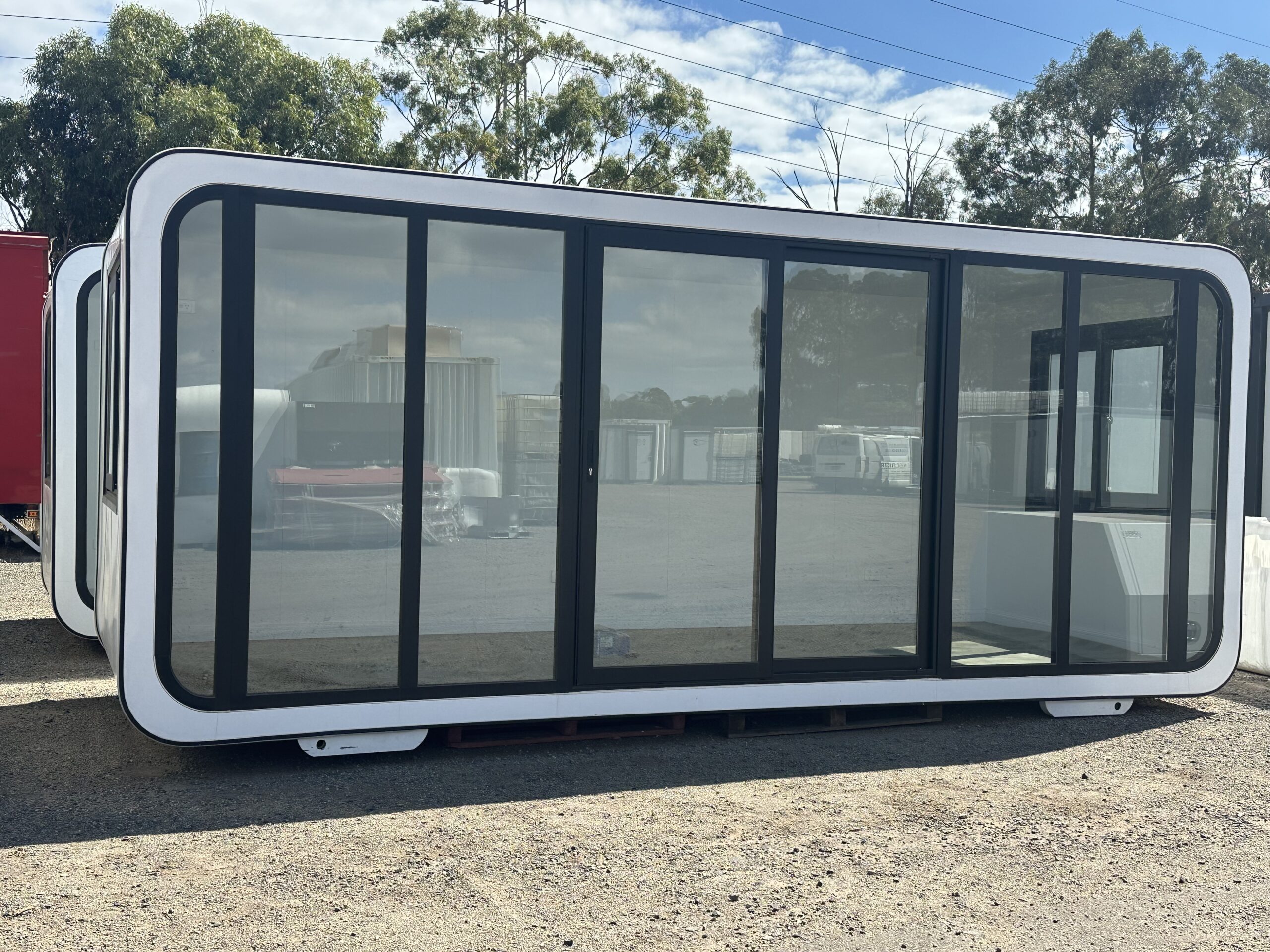 6m Sales Office Pod Glass Front - Perth Equipment Sales