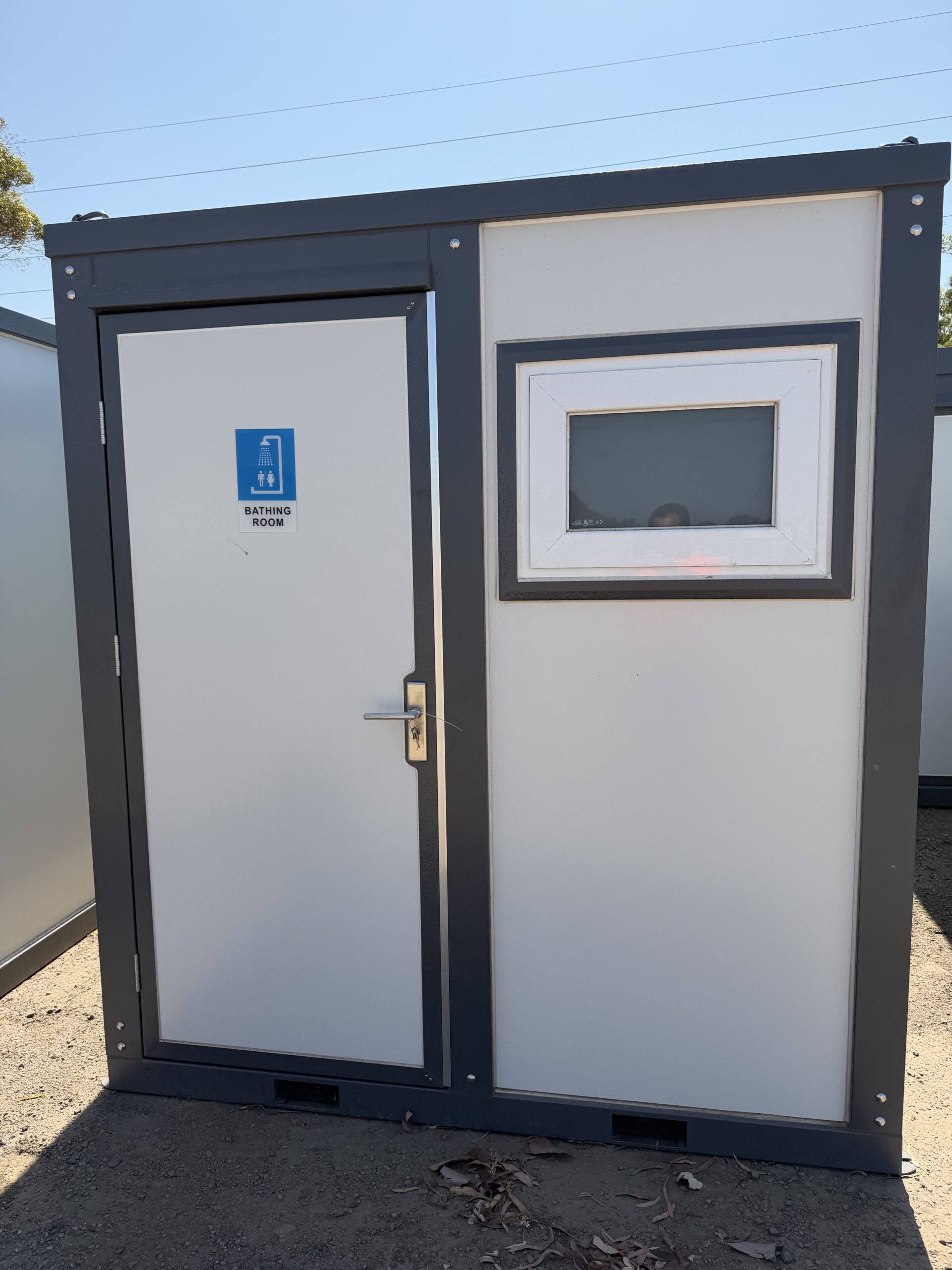 Shower Unit with Change Room, Sink, and Exhaust Fan - Perth Equipment Sales